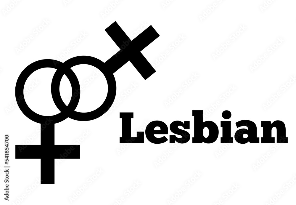 Lesbian Sexual Orientation Icon Symbol Silhouette Style Shape Sign Logo