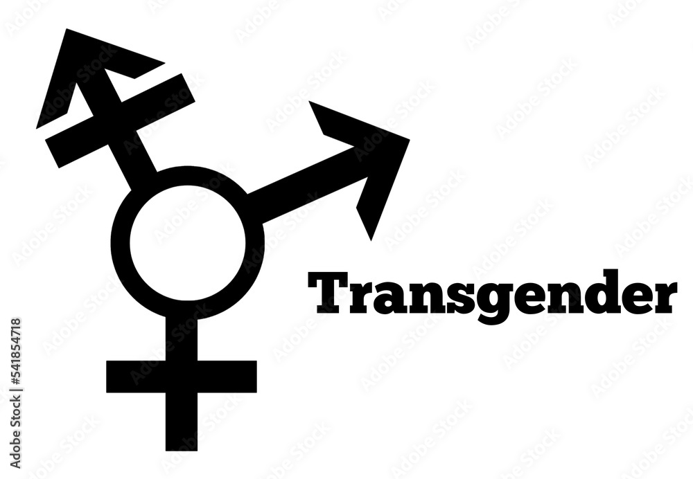 Transgender Sexual Orientation Icon Symbol Silhouette Style Shape Sign ...
