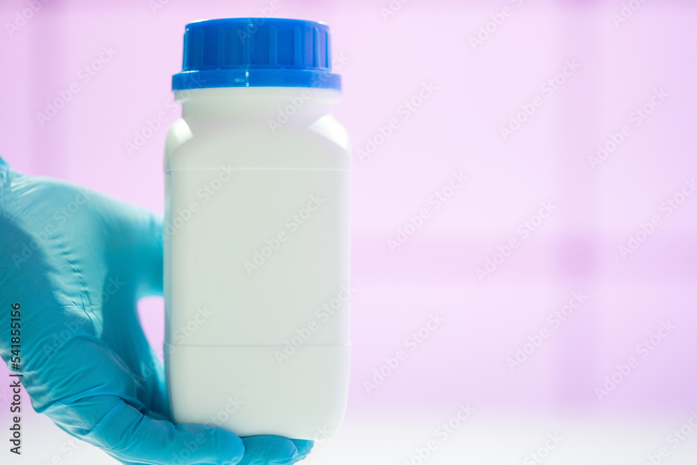 Plastic container for storing chemicals and food additives Stock Photo ...