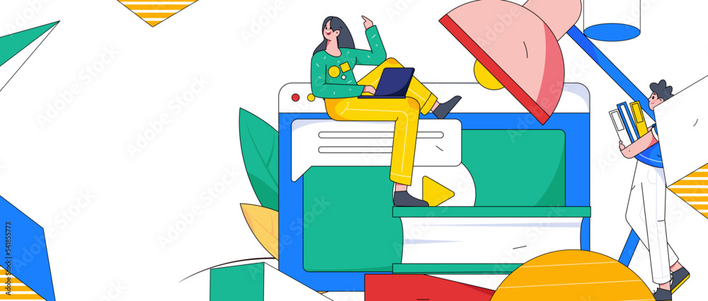 Reading learning remote online education through online classes flat ...