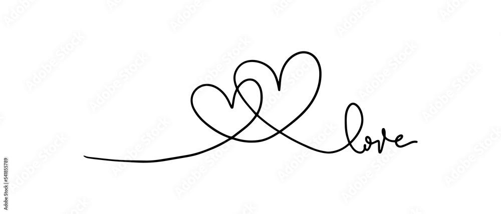 lines that form a symbol of love. vector illustration Stock Vector ...