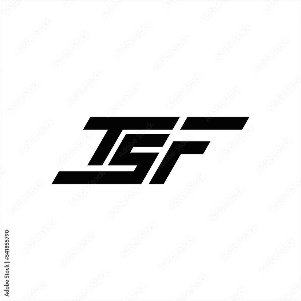 TSF Letter Logo Design Template Stock Vector | Adobe Stock