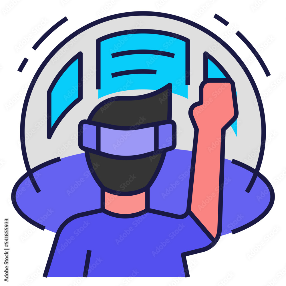 virtual reality icon Stock Vector | Adobe Stock