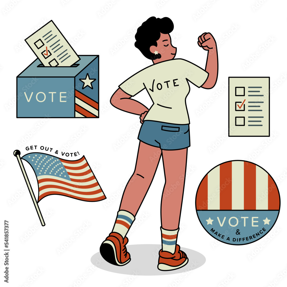 Voting Ballot Election Woman Stock Vector | Adobe Stock