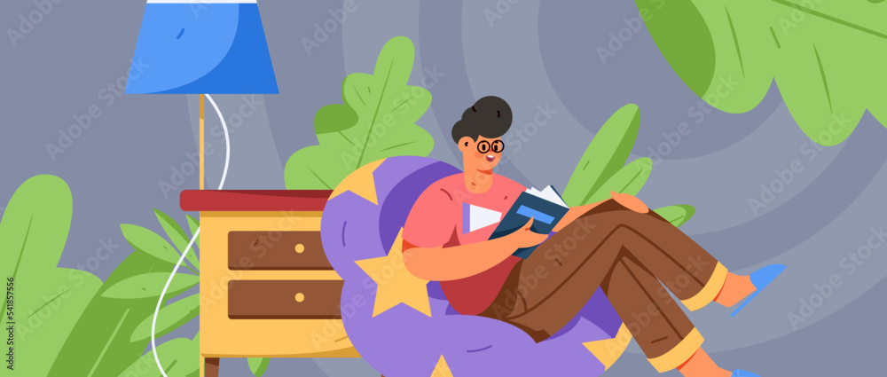 Living room home rest character scene flat vector concept operation ...