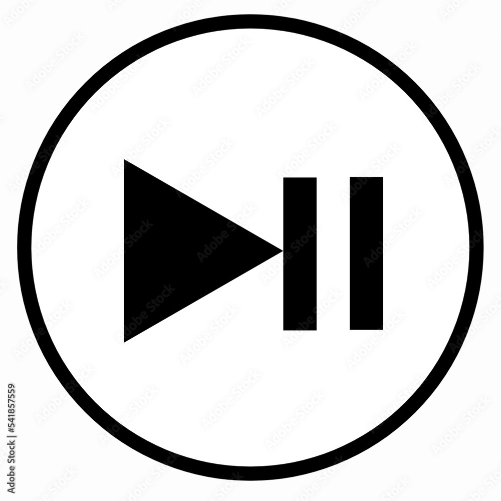 Play and pause icon Stock Illustration | Adobe Stock