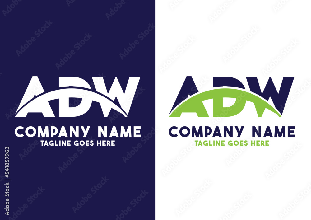 Letter ADW logo design vector template, ADW logo Stock Vector | Adobe Stock
