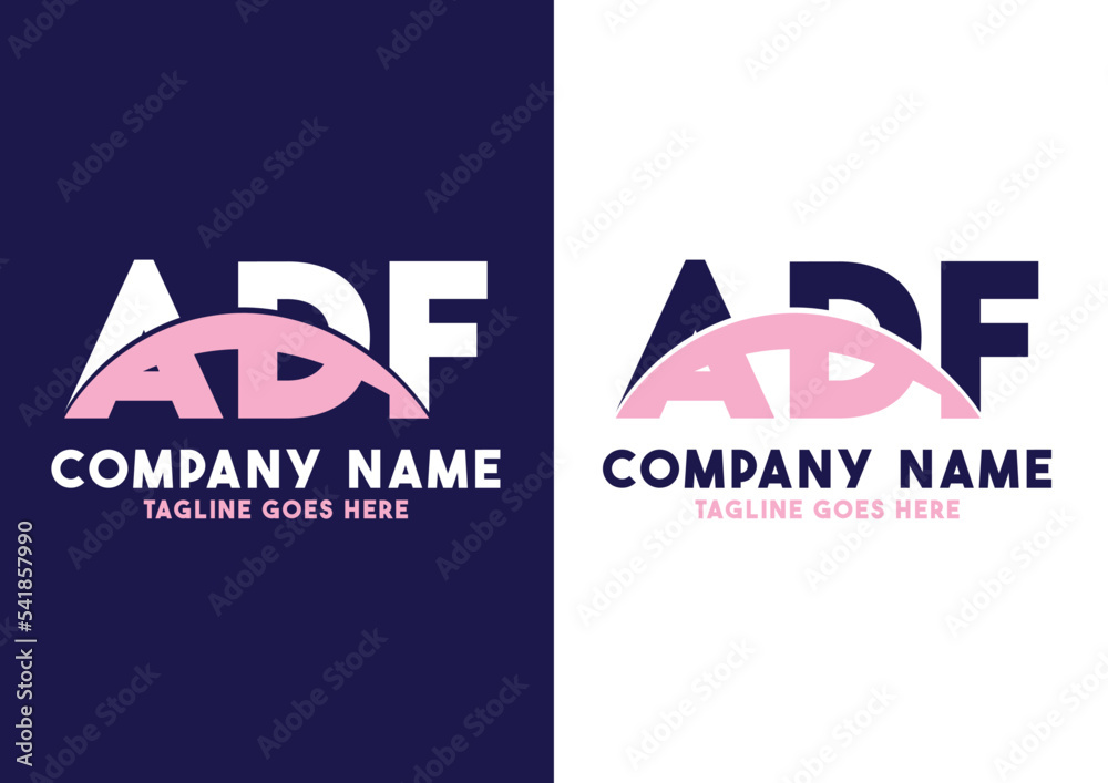 Letter ADF logo design vector template, ADF logo Stock Vector | Adobe Stock