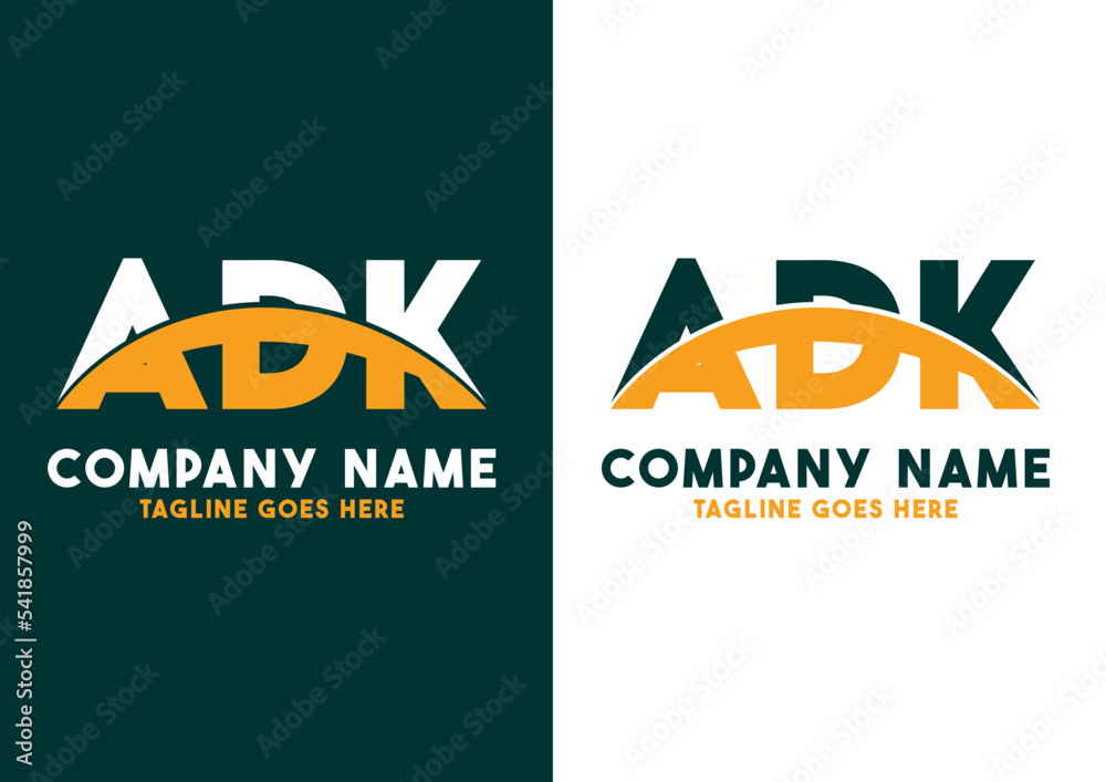 Letter ADK logo design vector template, ADK logo Stock Vector | Adobe Stock