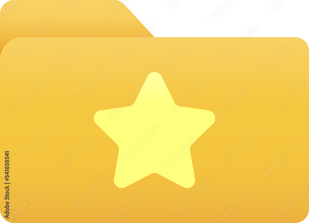 Folder with star symbol, Folder icon. Stock Illustration | Adobe Stock