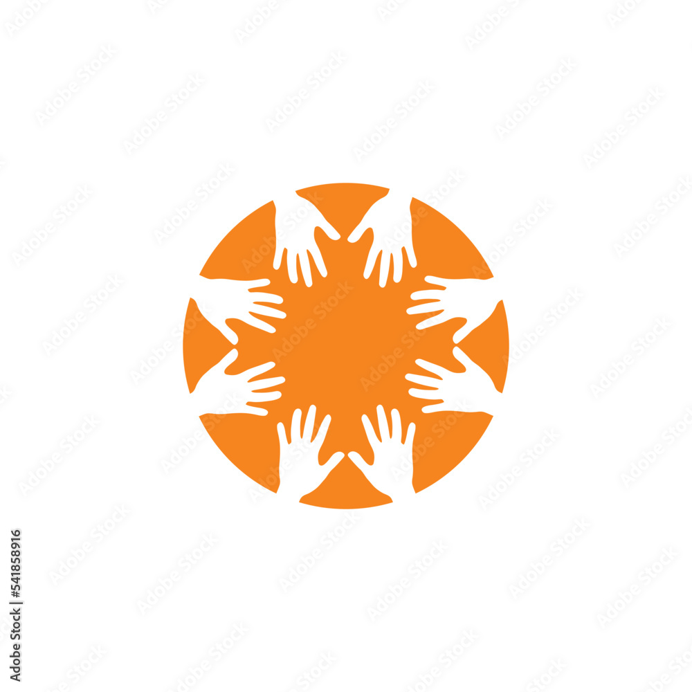 open hand logo vektor Stock Vector | Adobe Stock