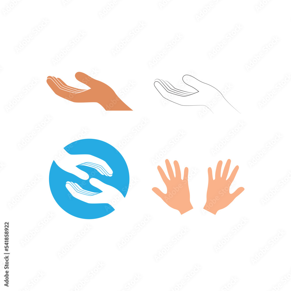 open hand logo vektor Stock Vector | Adobe Stock