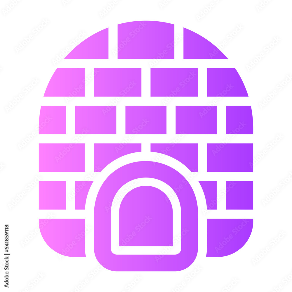 Vecteur Stock igloo gradient icon | Adobe Stock Vecteur Stock igloo gradient icon | Adobe Stock