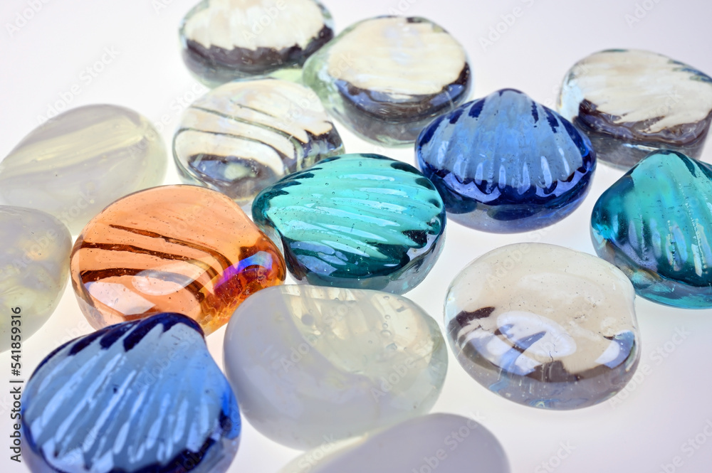 Random glass with shell pattern Stock Photo | Adobe Stock