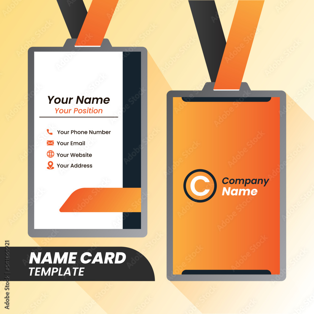 Name card design . double sided Name card template modern and clean ...