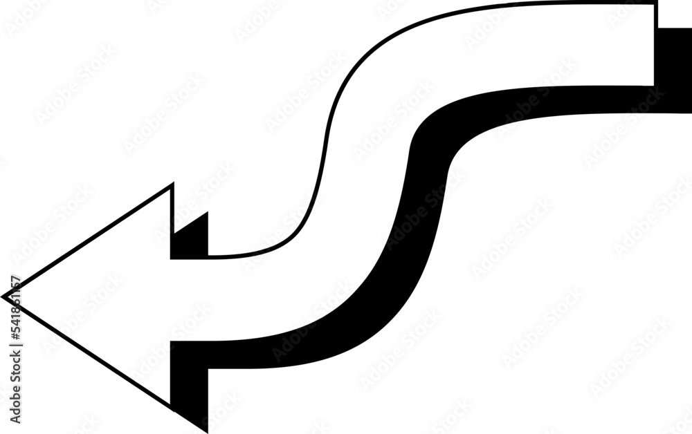 simple arrow with shadow Stock ベクター | Adobe Stock