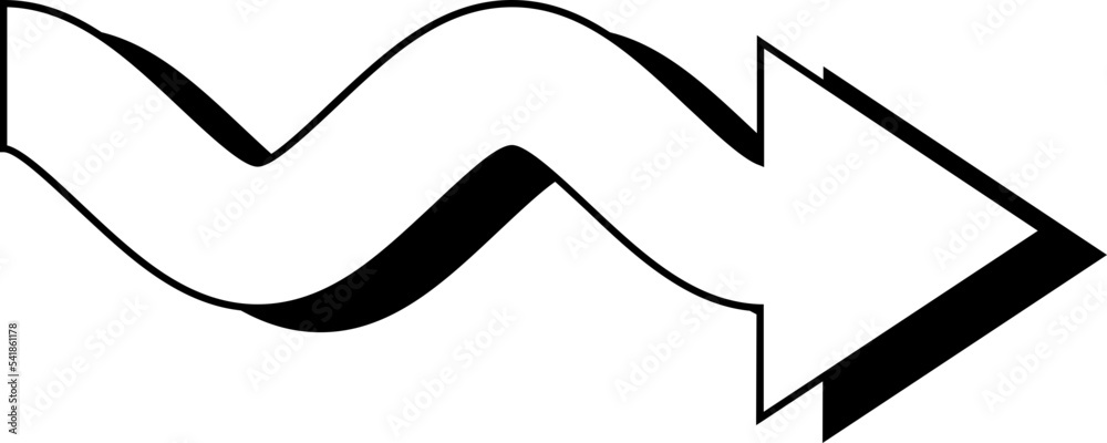 simple arrow with shadow Stock Vector | Adobe Stock