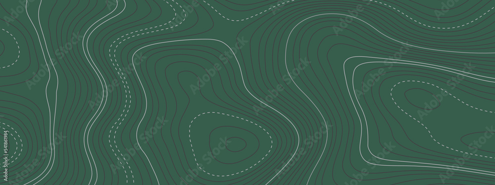 The stylized multicolored abstract topographic map with lines and ...