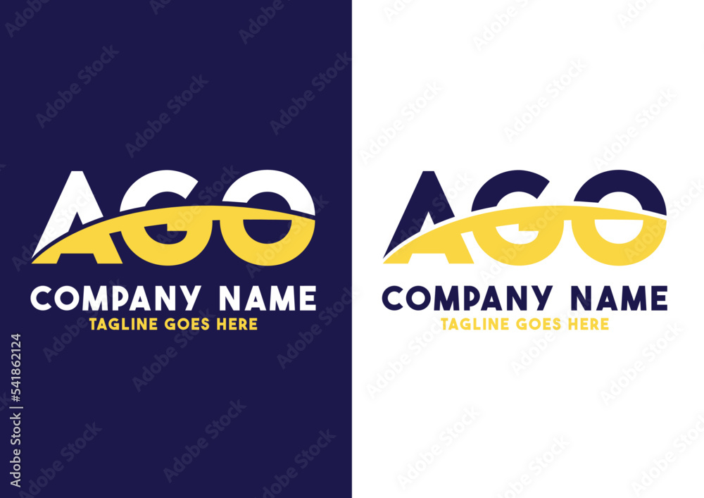 Letter AGO logo design vector template, AGO logo Stock Vector | Adobe Stock