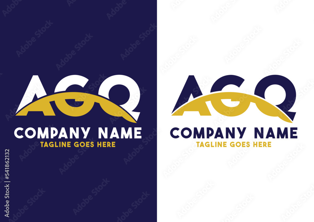 Letter AGQ logo design vector template, AGQ logo Stock Vector | Adobe Stock