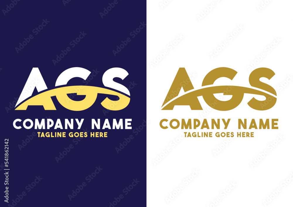 Letter AGS logo design vector template, AGS logo Stock Vector | Adobe Stock