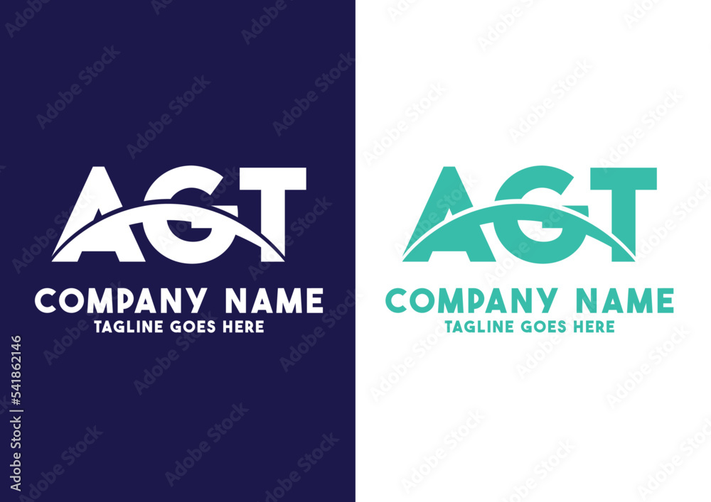 Letter AGT logo design vector template, AGT logo Stock Vector | Adobe Stock