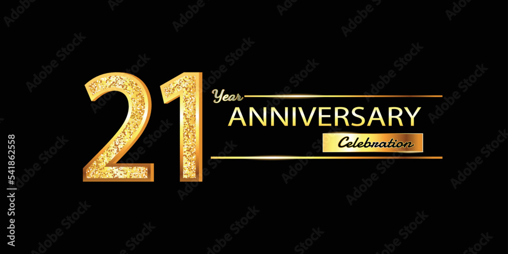 21 Year Anniversary celebration Vector Design. 21st Anniversary ...