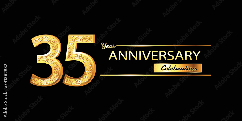35 Year Anniversary celebration Vector Design. 35th Anniversary ...