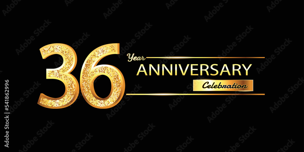 36 Year Anniversary celebration Vector Design. 36th Anniversary ...