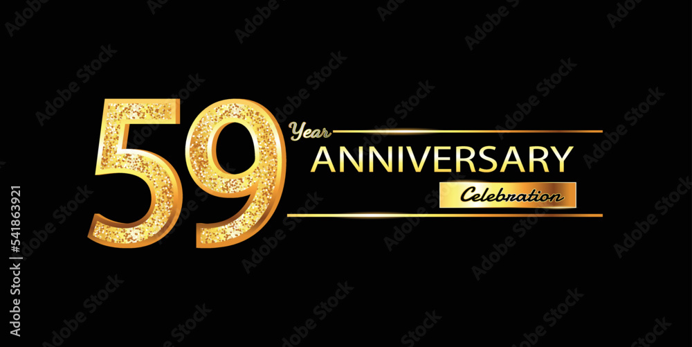 59 Year Anniversary celebration Vector Design. 59th Anniversary ...