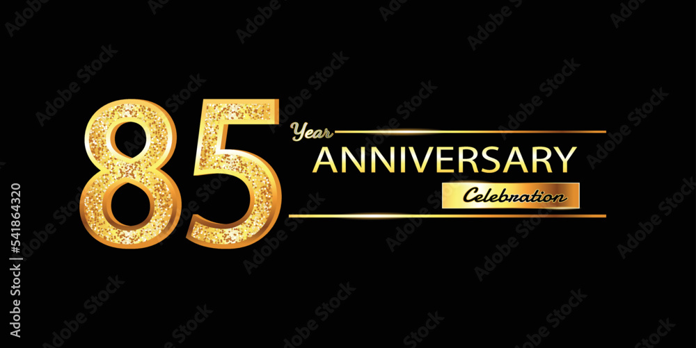 85 Year Anniversary celebration Vector Design. 85th Anniversary ...