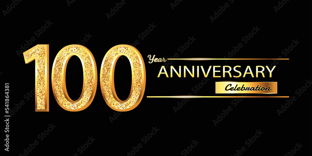 100 Year Anniversary Celebration Vector Design 100th Anniversary