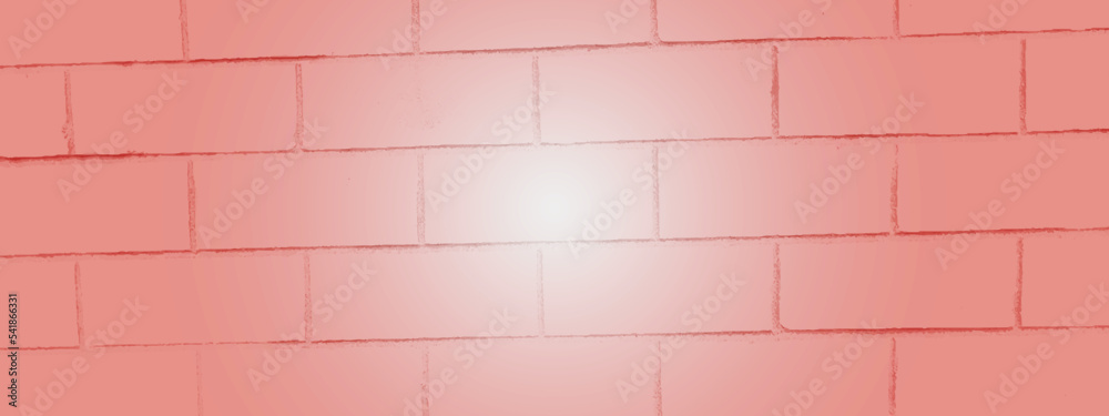 Soft red color brick wall grunge texture background. Stock Vector ...