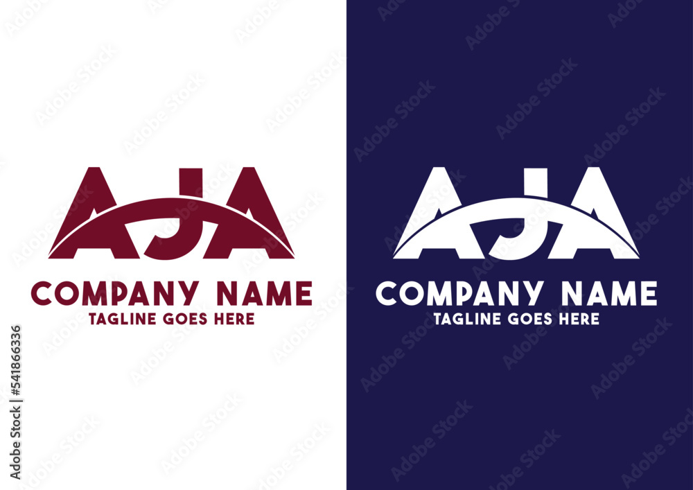 Letter AJA logo design vector template, AJA logo Stock Vector | Adobe Stock