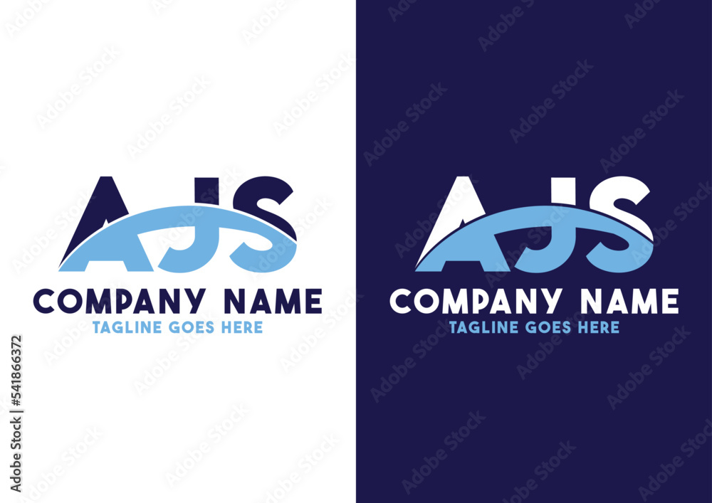 Letter AJS logo design vector template, AJS logo Stock Vector | Adobe Stock