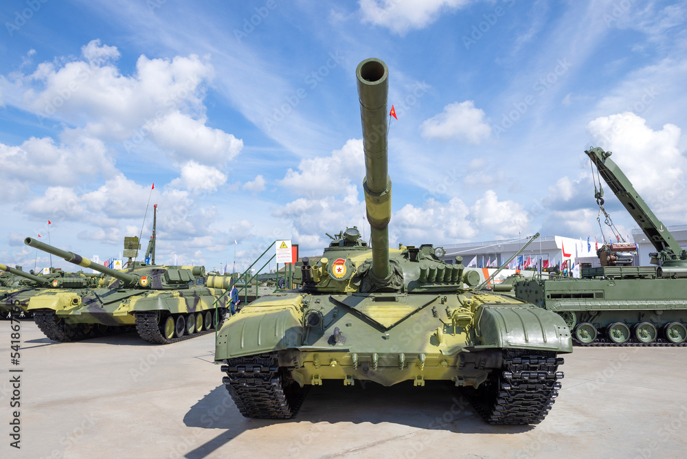 MOSCOW REGION, RUSSIA - AUGUST 25, 2020: T-72M main tank on Army-2020 ...