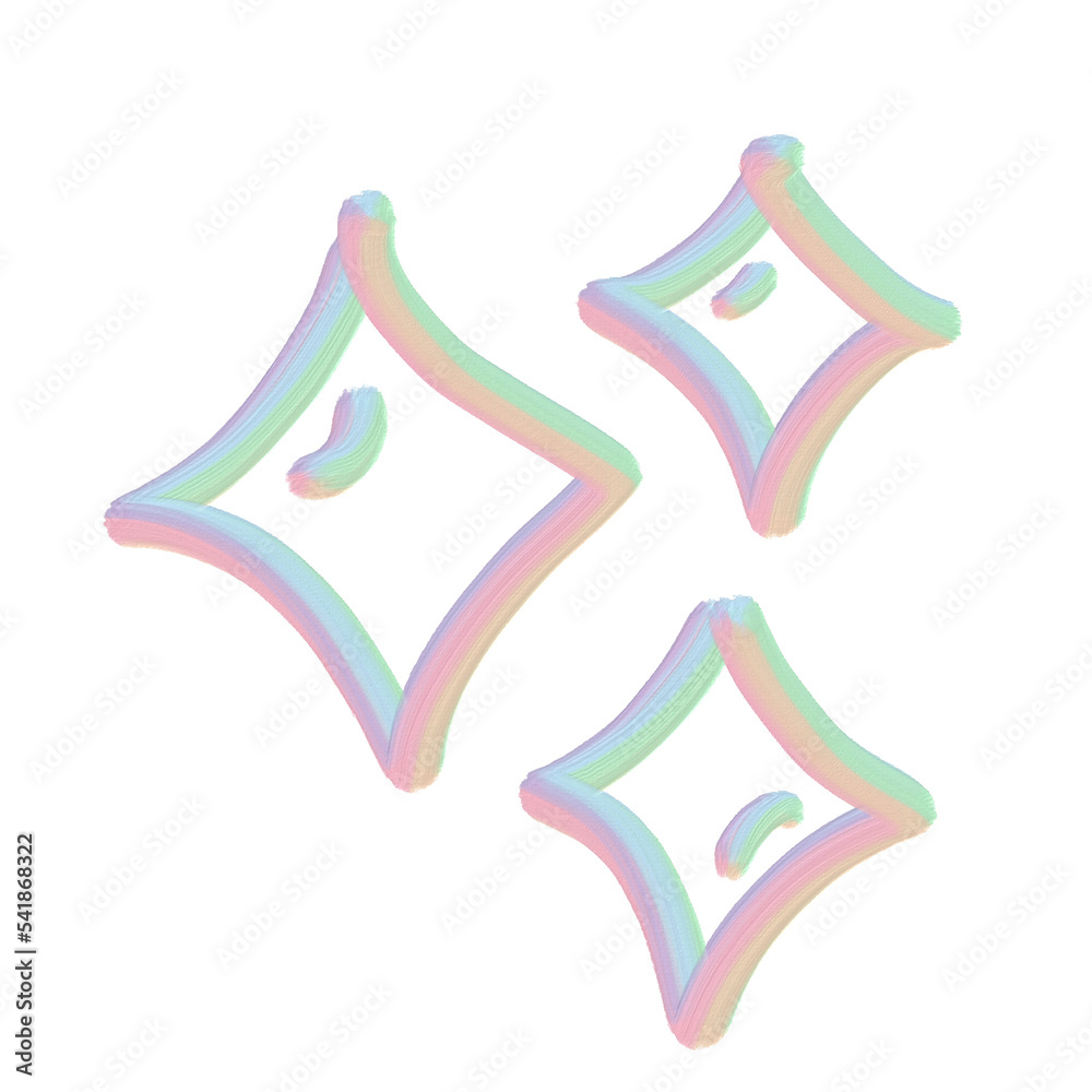 pastel oil paint cutie element sparkle wink Stock Illustration | Adobe ...