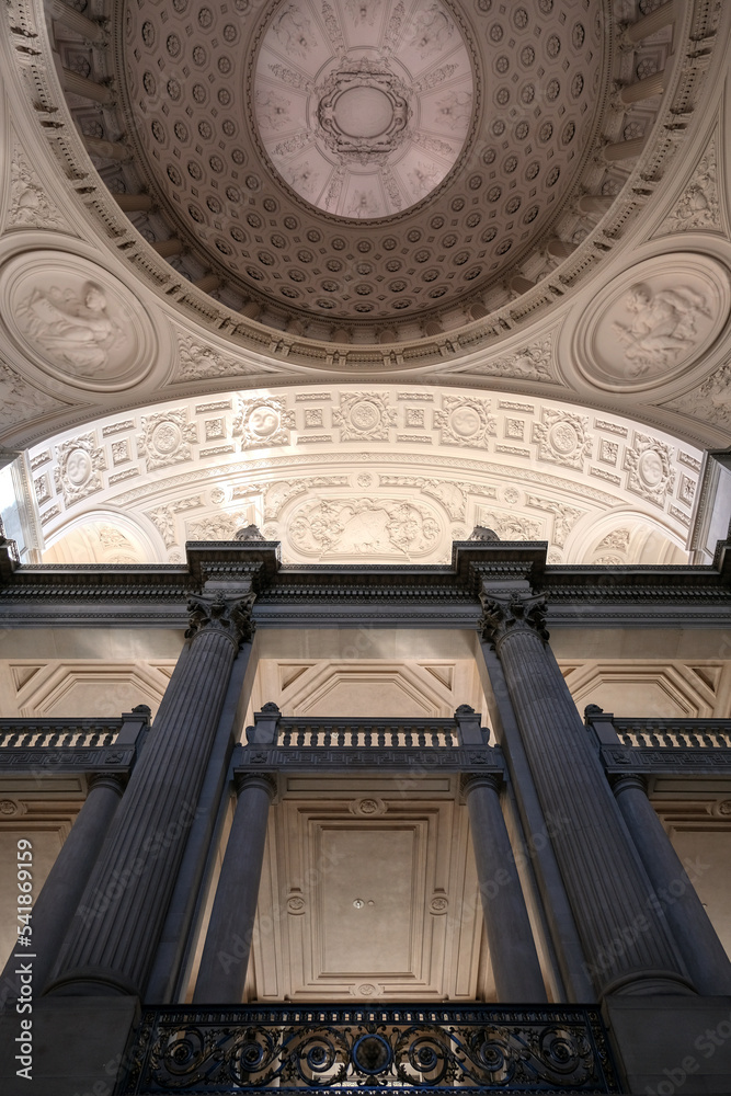 Breathtaking architecture details of panoramic dome columns scenic ...