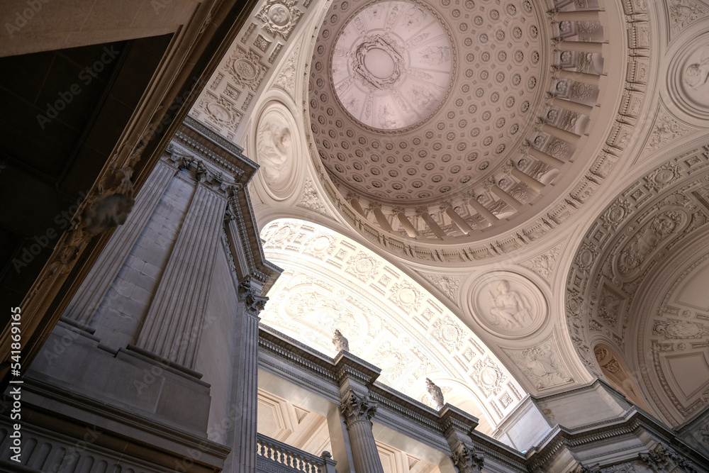 Breathtaking architecture details of panoramic dome columns scenic ...