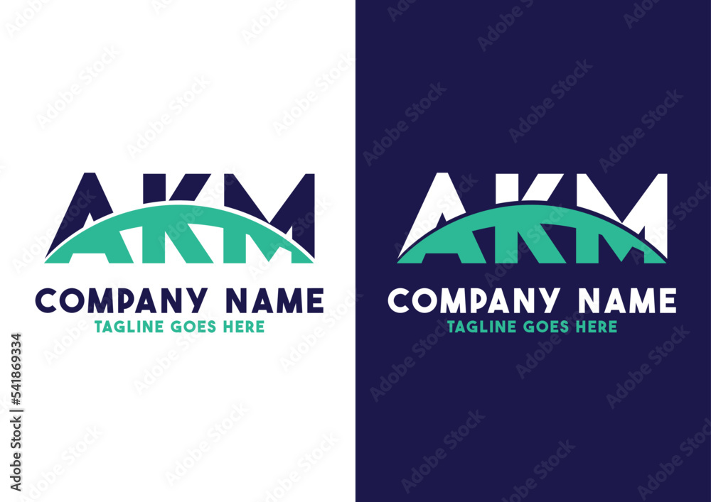 Letter AKM logo design vector template, AKM logo Stock Vector | Adobe Stock