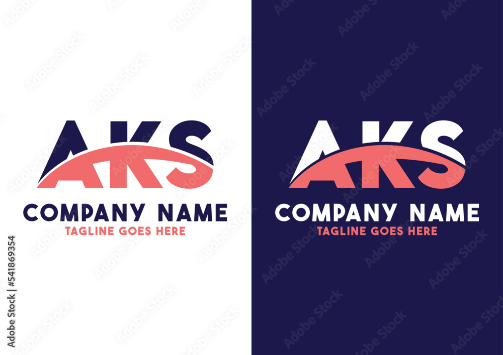 Letter AKS logo design vector template, AKS logo Stock Vector | Adobe Stock
