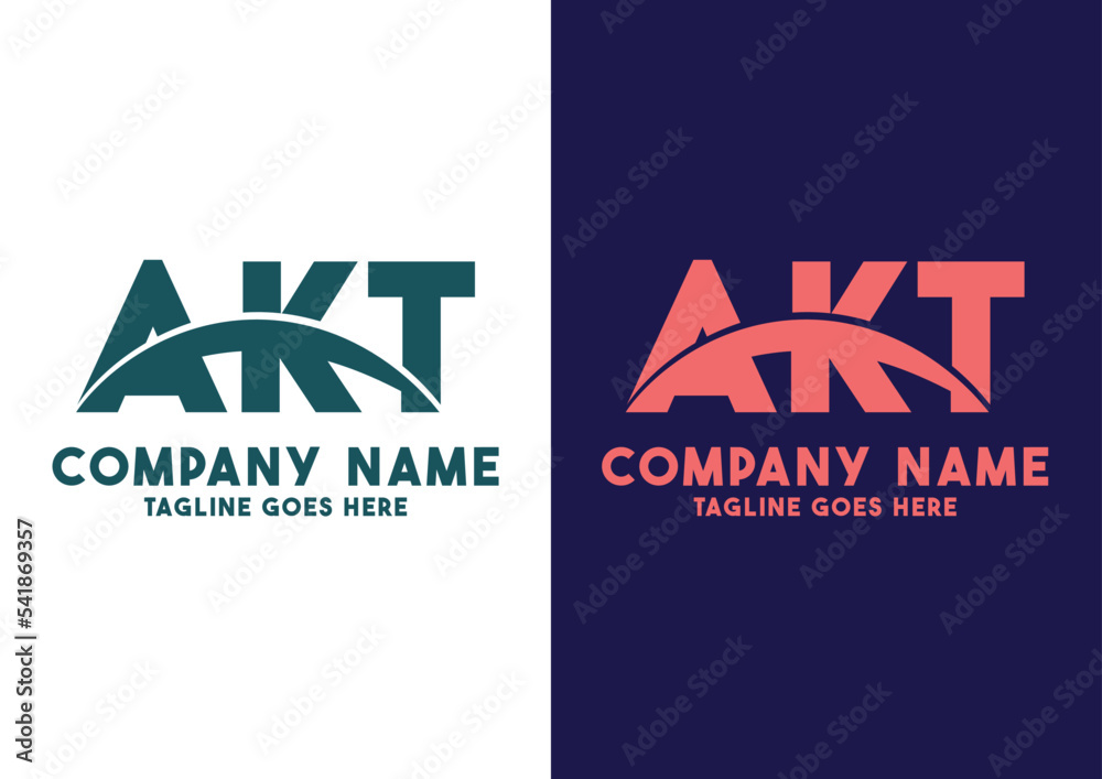 Letter AKT logo design vector template, AKT logo Stock Vector | Adobe Stock