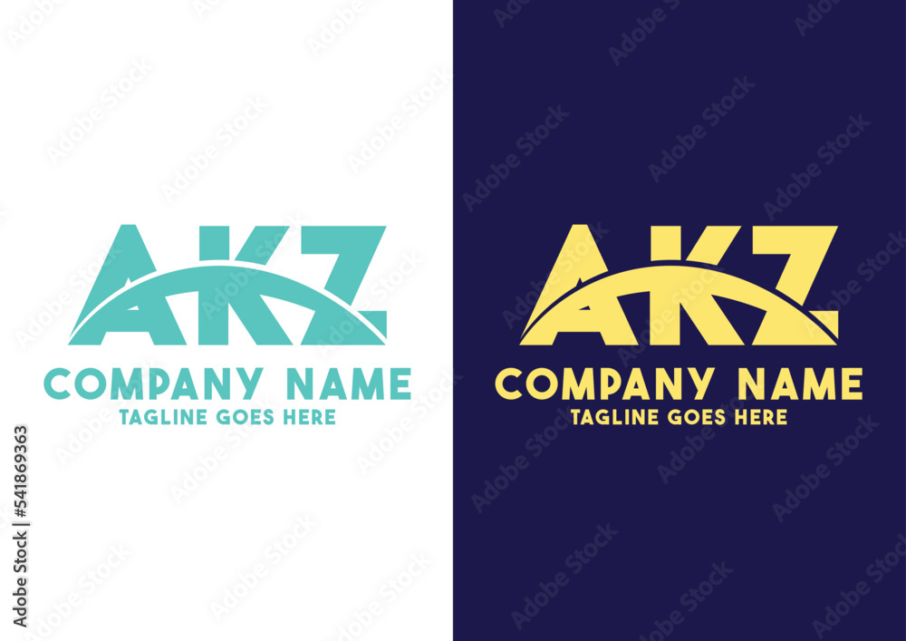 Letter AKZ logo design vector template, AKZ logo Stock Vector | Adobe Stock