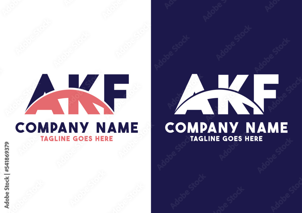 Letter AKF logo design vector template, AKF logo Stock Vector | Adobe Stock