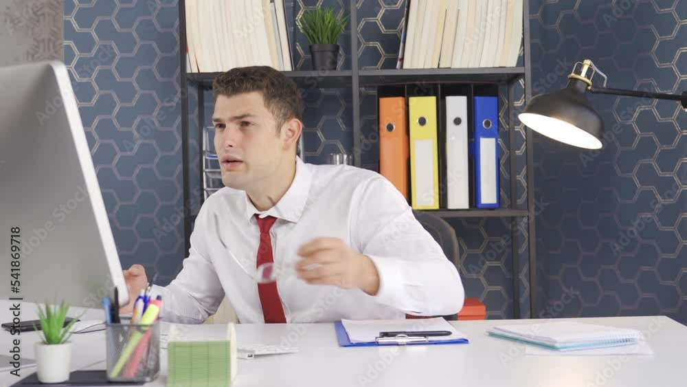 Businessman loses, fails and gets upset. Businessman loses, fails and ...