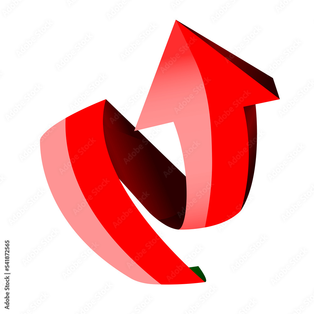 Red 3D Arrow Stock Illustration | Adobe Stock