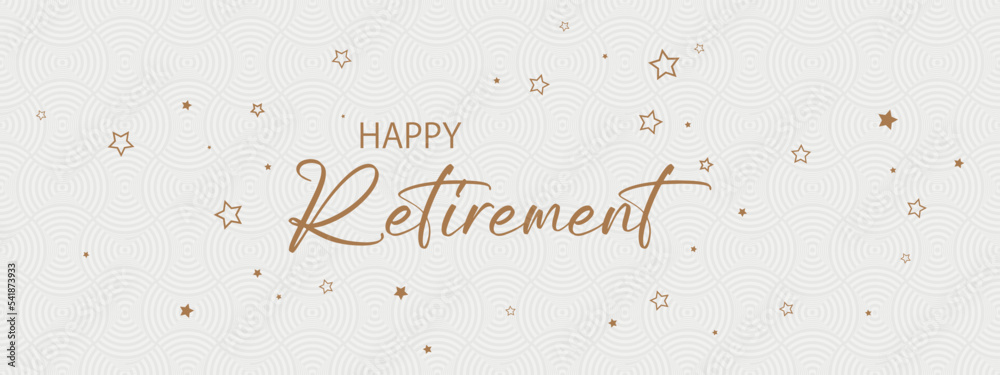 happy retirement card on white background Stock Vector | Adobe Stock