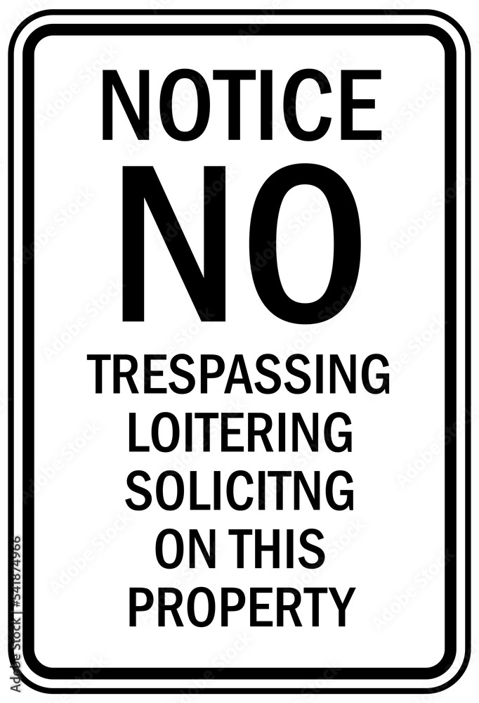 private property warning sign Stock Illustration | Adobe Stock