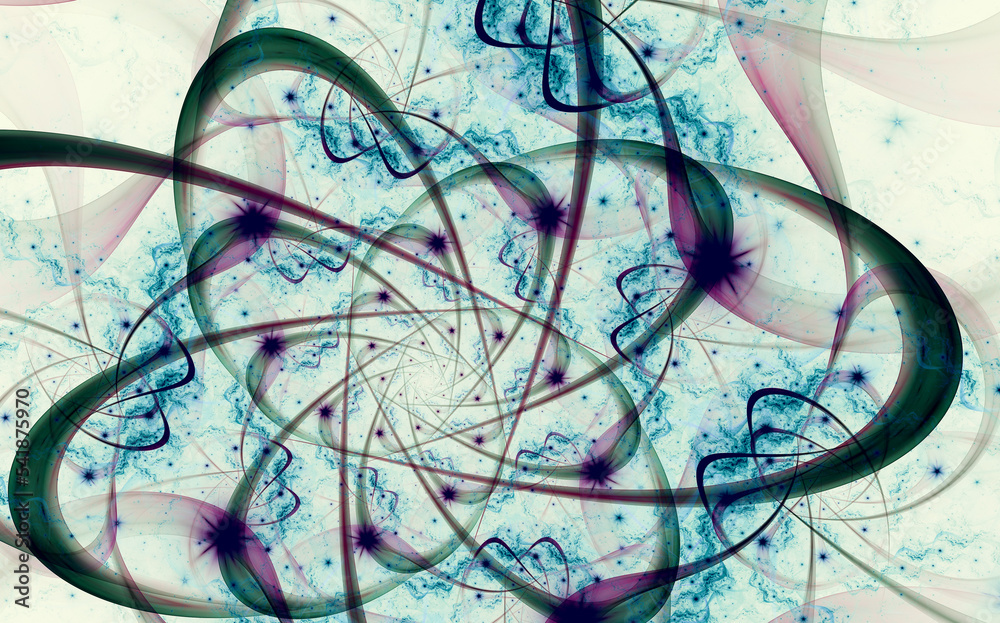 Abstract fractal patterns and shapes. Infinite universe.Mysterious ...