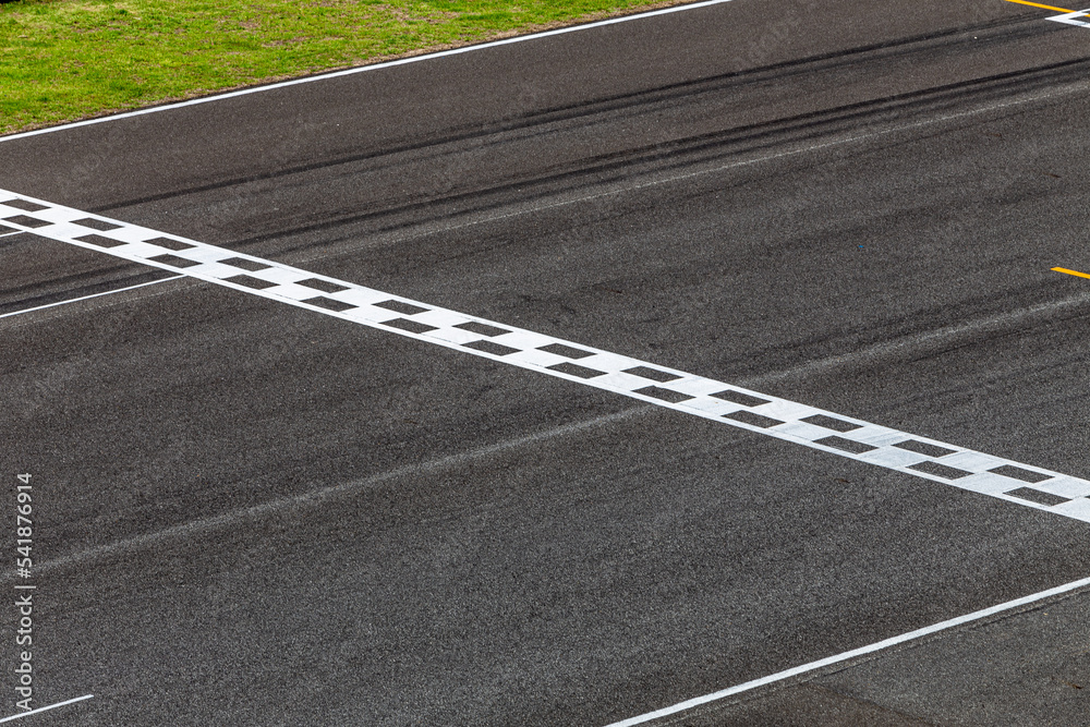 Aerial view grid start, Start and finish line of race track, Racing ...